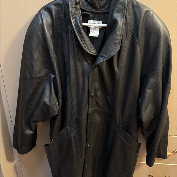 Tower Hill | Jackets & Coats | Mens Black Leather Trench Coat | Poshmark